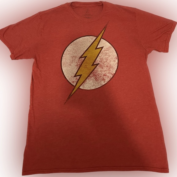 The Flash | Shirts | The Flash Graphic Tee Distressed Red Mens Size ...
